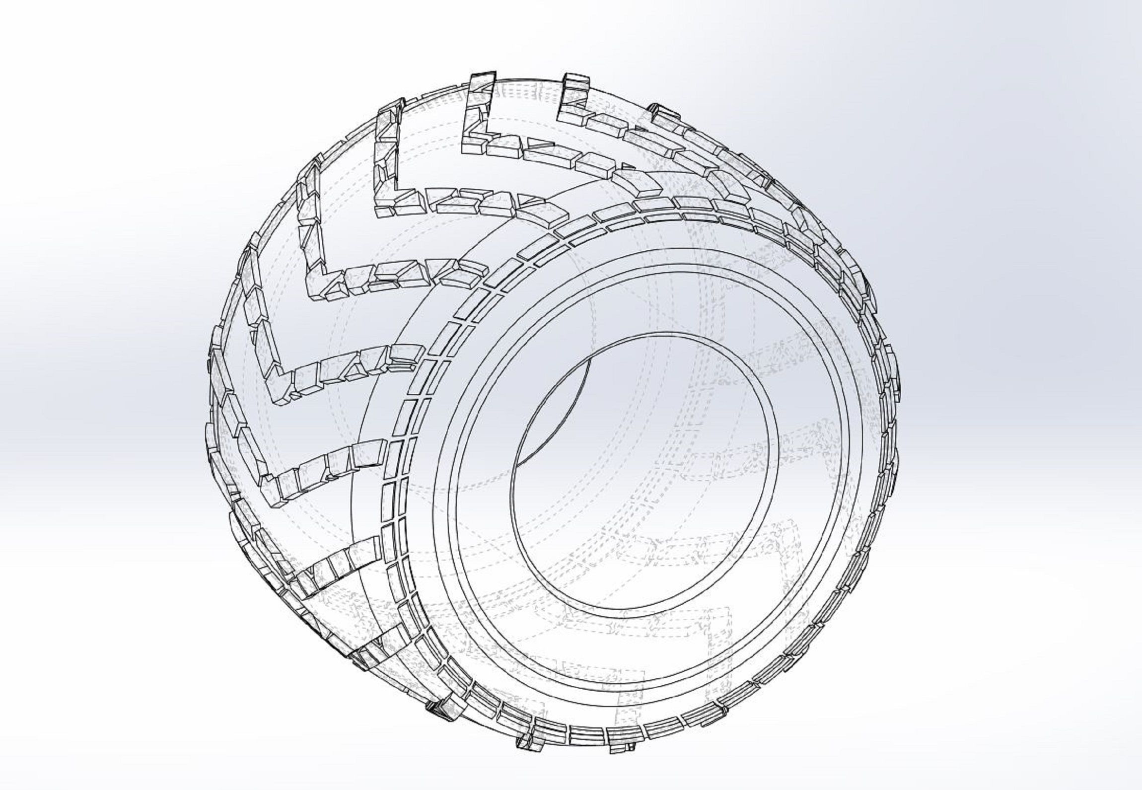 Monster Jam tire 14 Scale 1 to 25 3D model 3D printable | CGTrader