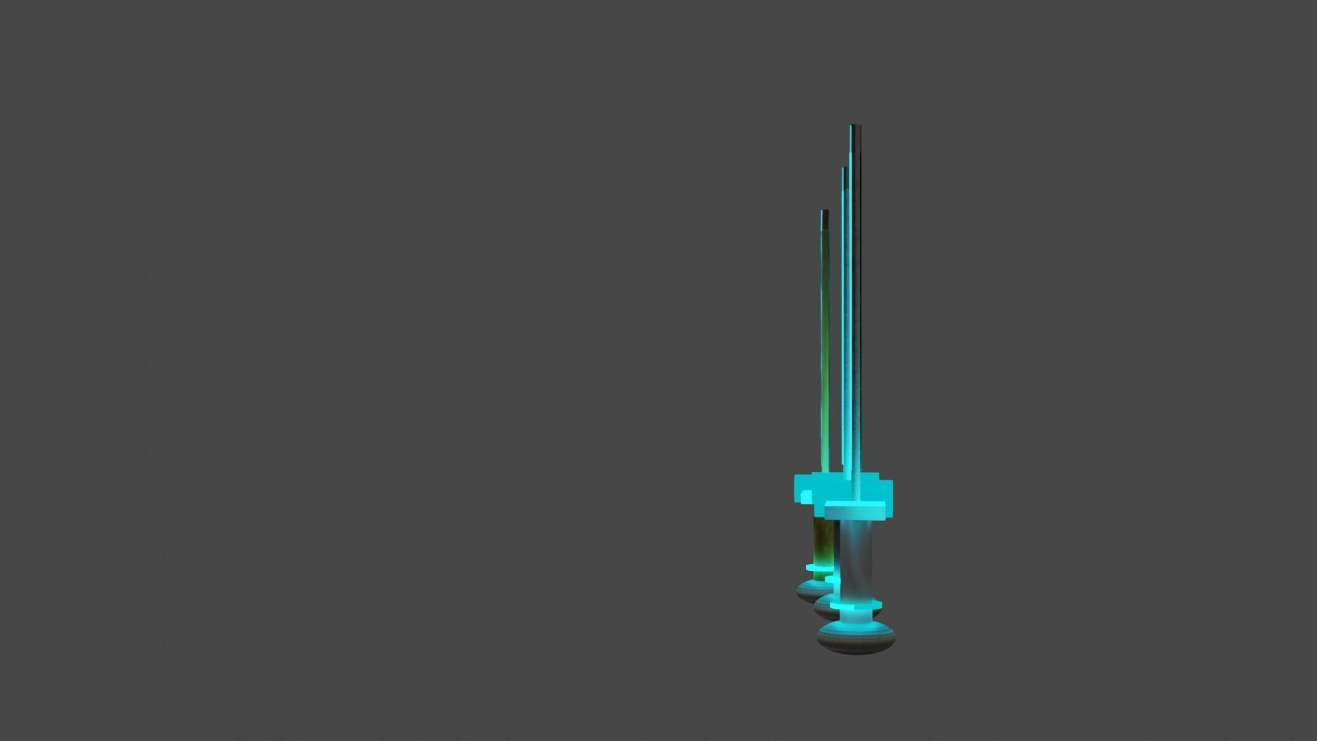 warriors sword with led lighting pack 3D model | CGTrader