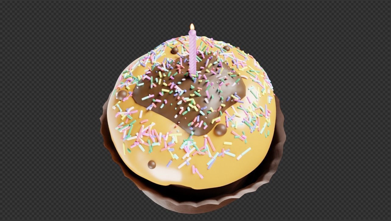 Birthday Cupcake free VR / AR / low-poly 3D model animated | CGTrader