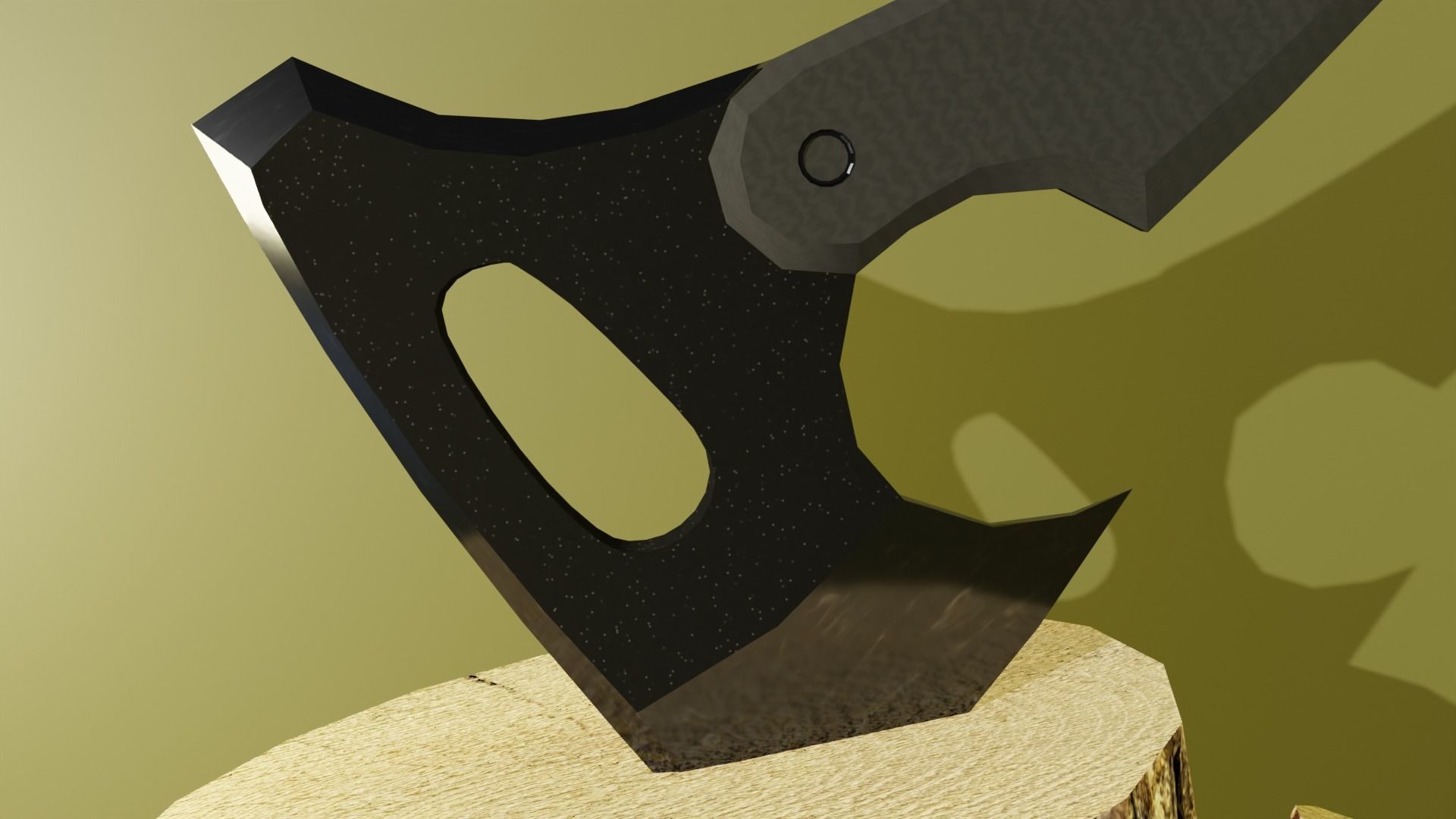 Game Ready Modern Metalic Axe Low-poly 3D model Pbr free VR / AR / low ...