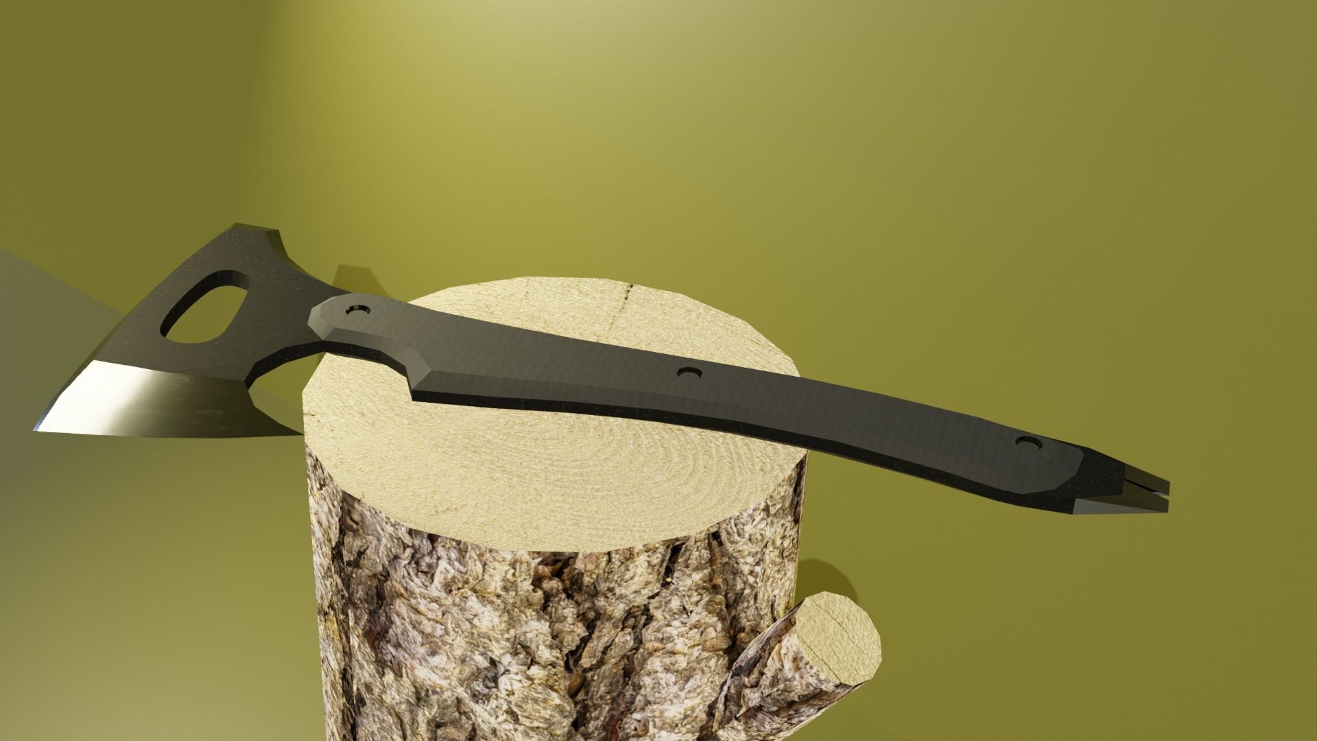 Game Ready Modern Metalic Axe Low-poly 3D model Pbr free VR / AR / low ...