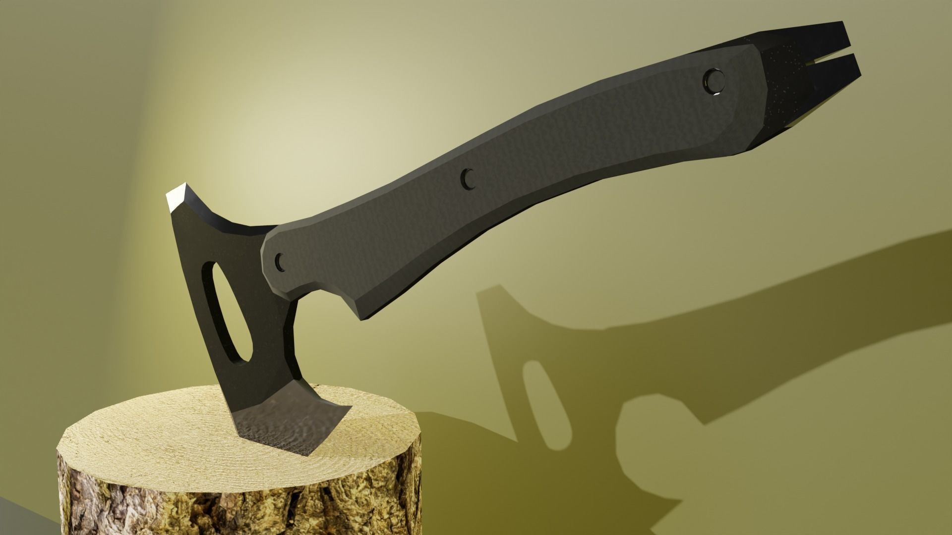 Game Ready Modern Metalic Axe Low-poly 3D model Pbr free VR / AR / low ...