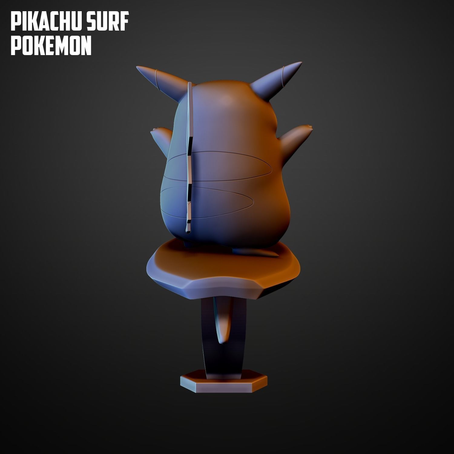 PIKACHU SURF 3D model 3D printable | CGTrader