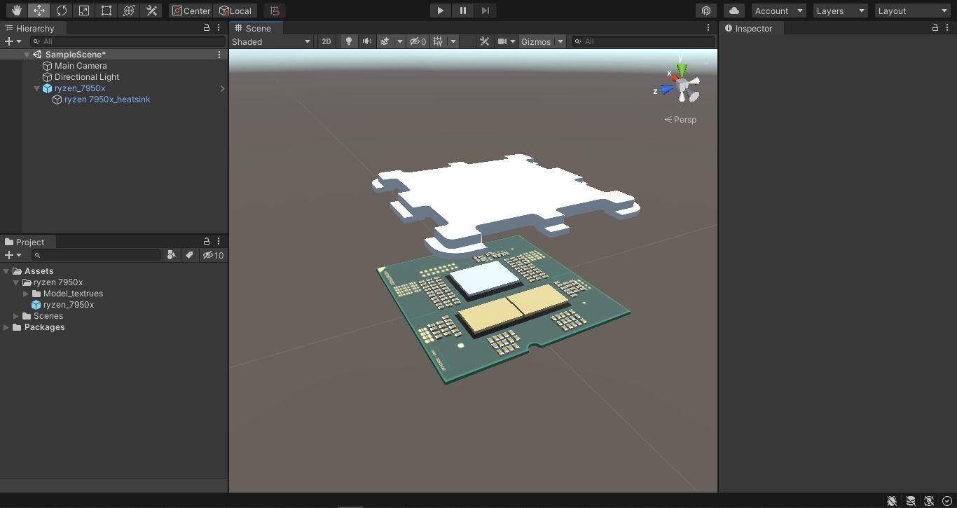 3D model AMD Ryzen 7 7950X Game asset VR / AR / low-poly | CGTrader