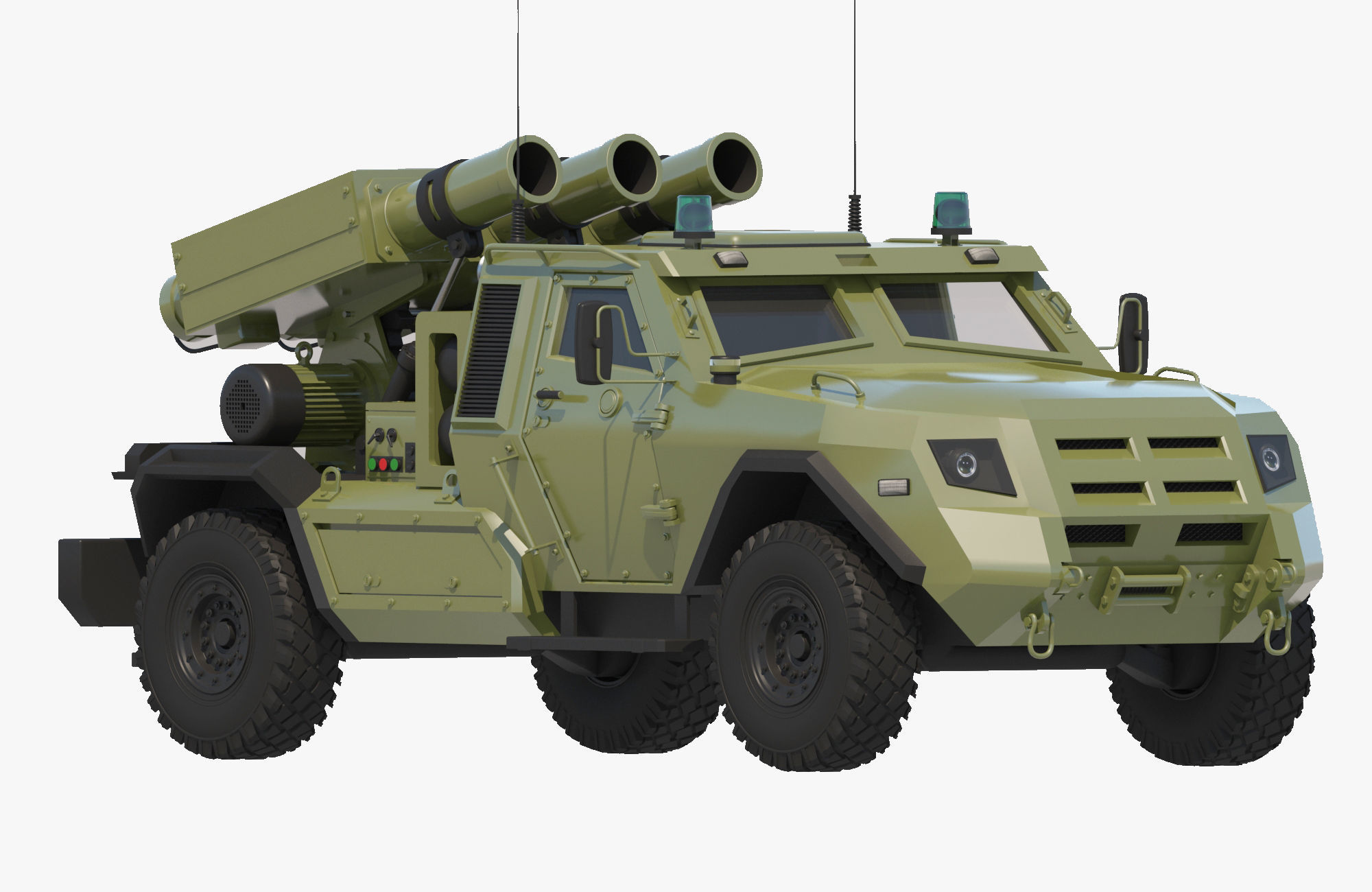 Rocket laucher vehicle 3D model | CGTrader