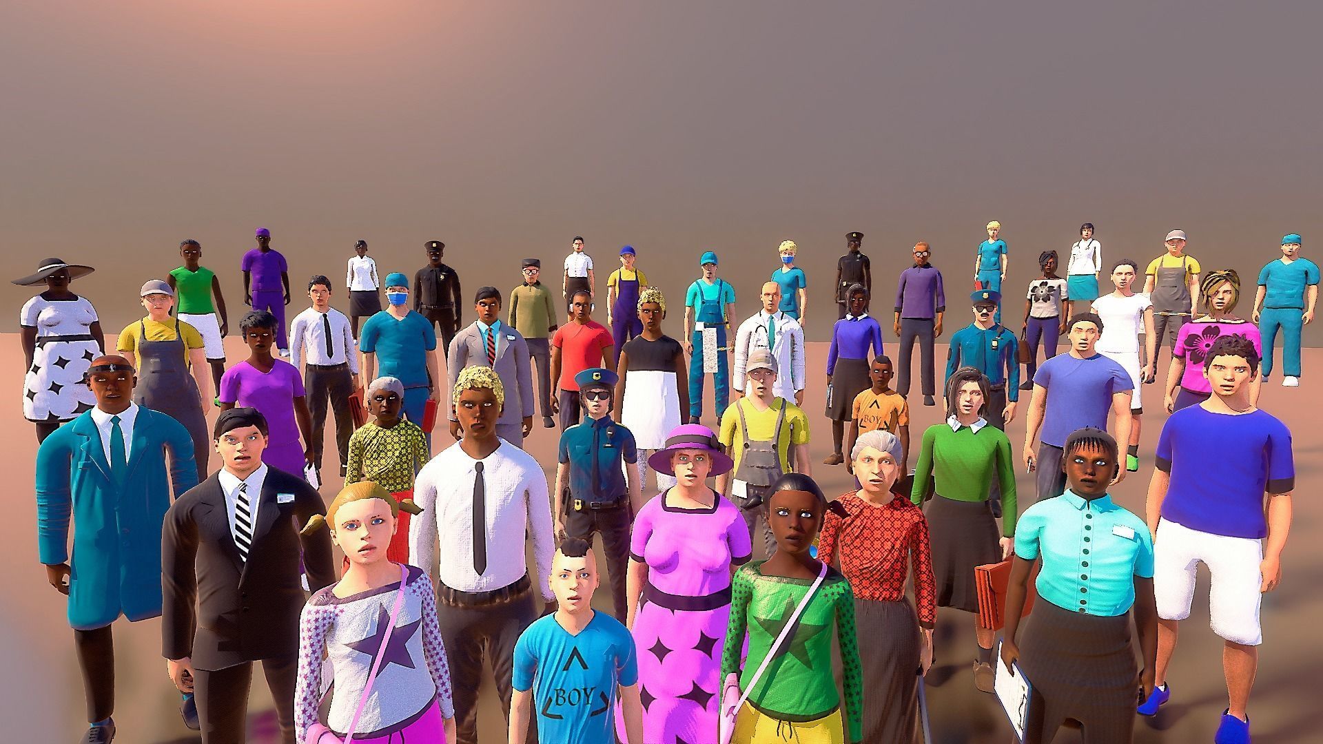 3D model Realistic Characters Pack VR / AR / low-poly | CGTrader