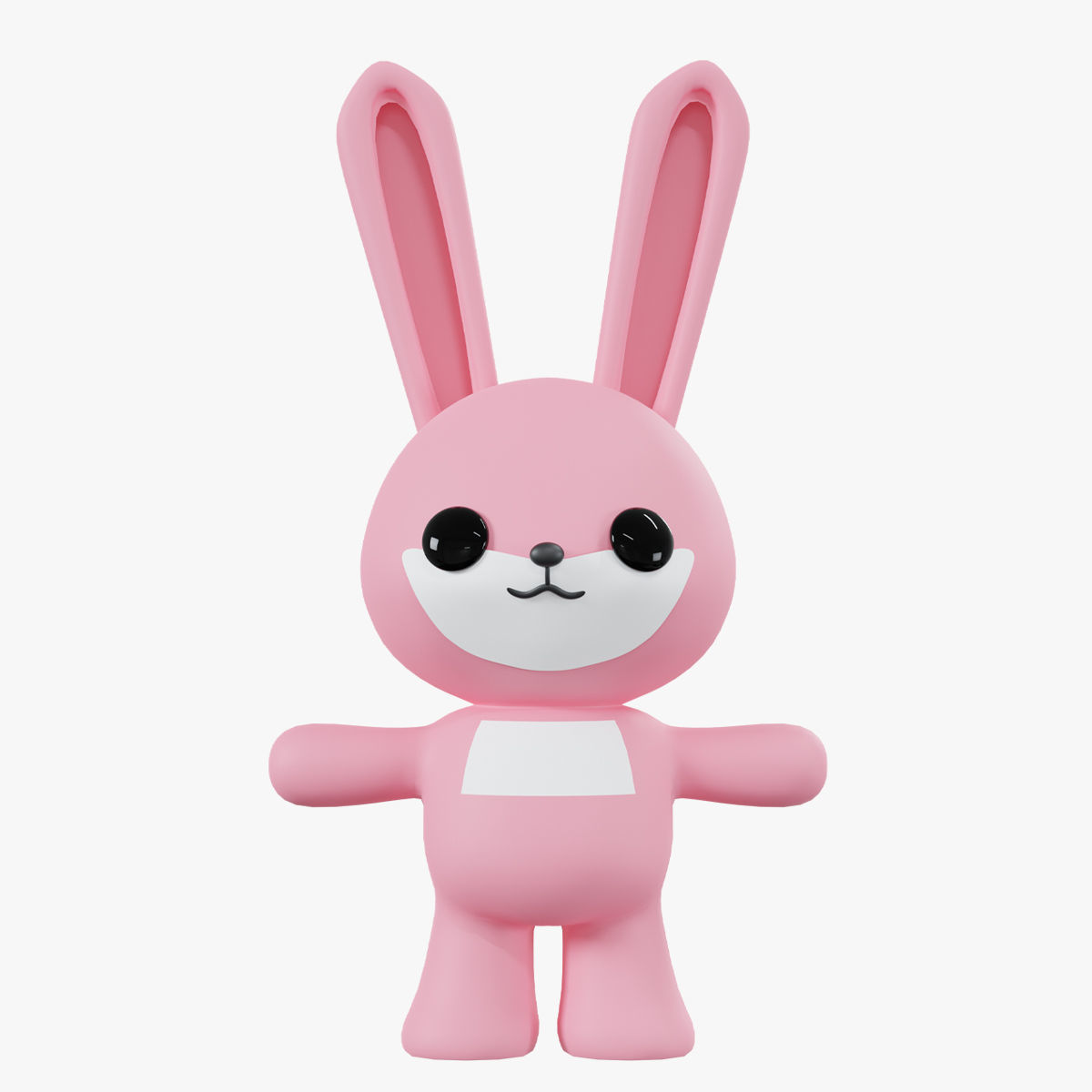 Character Rabbit kawaii cute 3D model | CGTrader