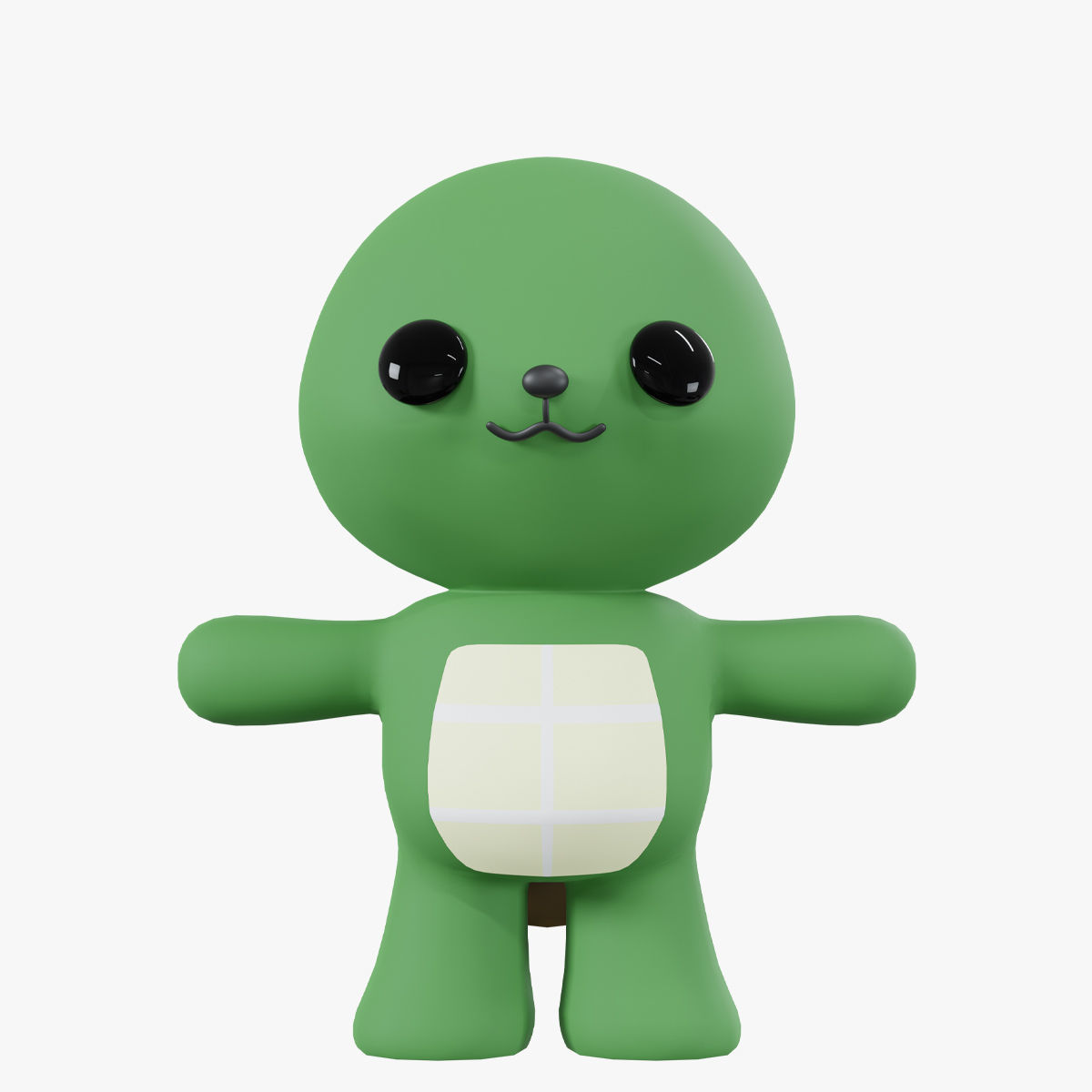 Character Turtle kawaii cute 3D model | CGTrader