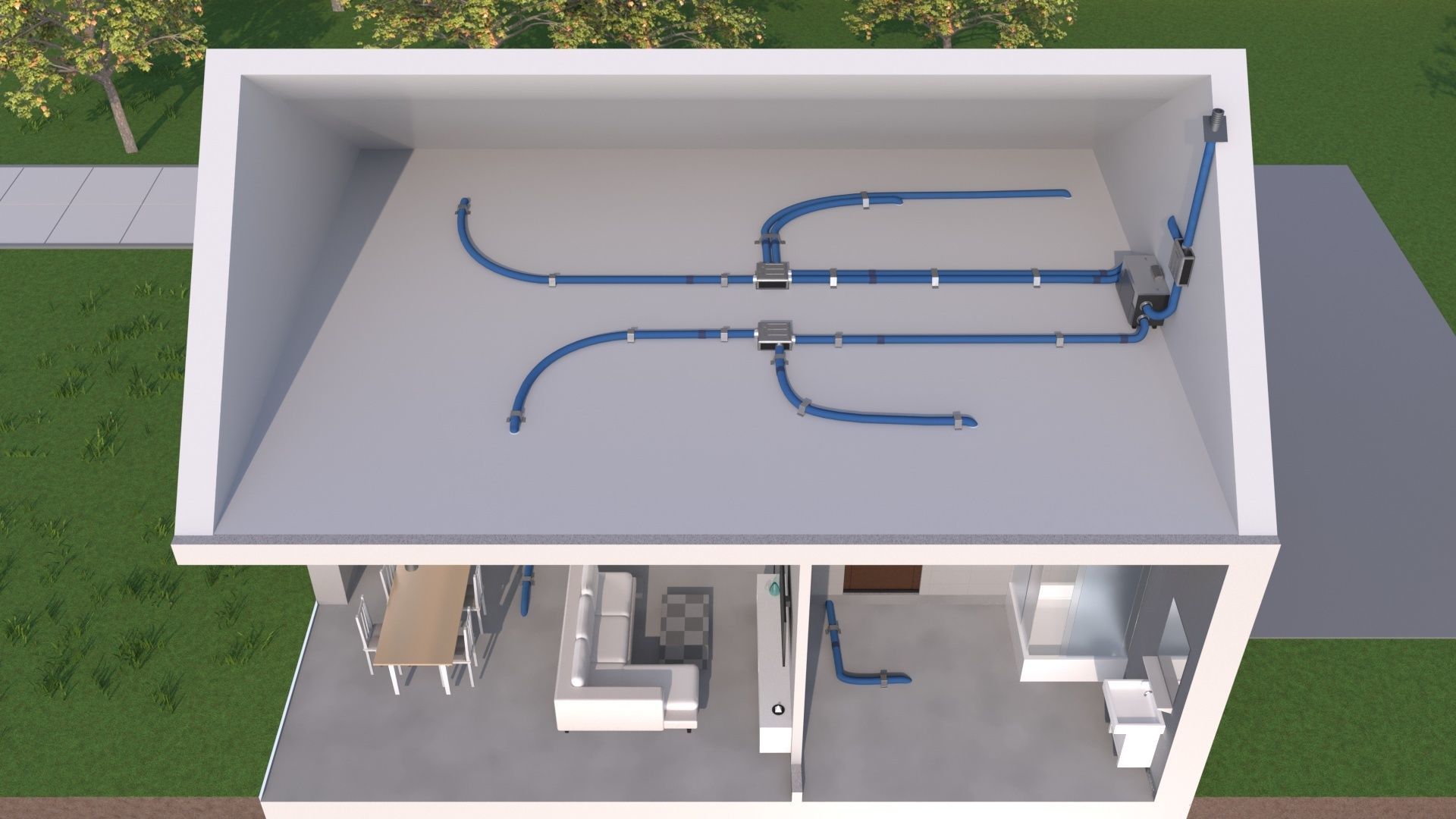 Heat Recovery Ventilation System 3D model | CGTrader