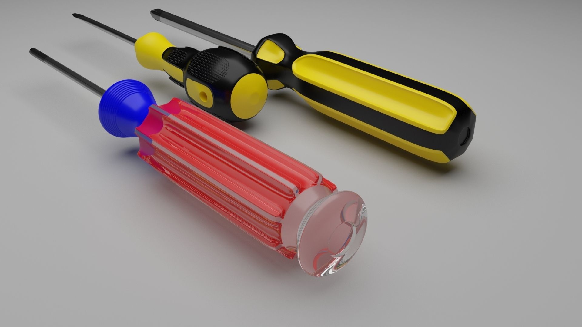3 Piece Screwdriver Set 3D model | CGTrader