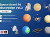 3D model Space Asset 3d Illustration VR / AR / low-poly | CGTrader