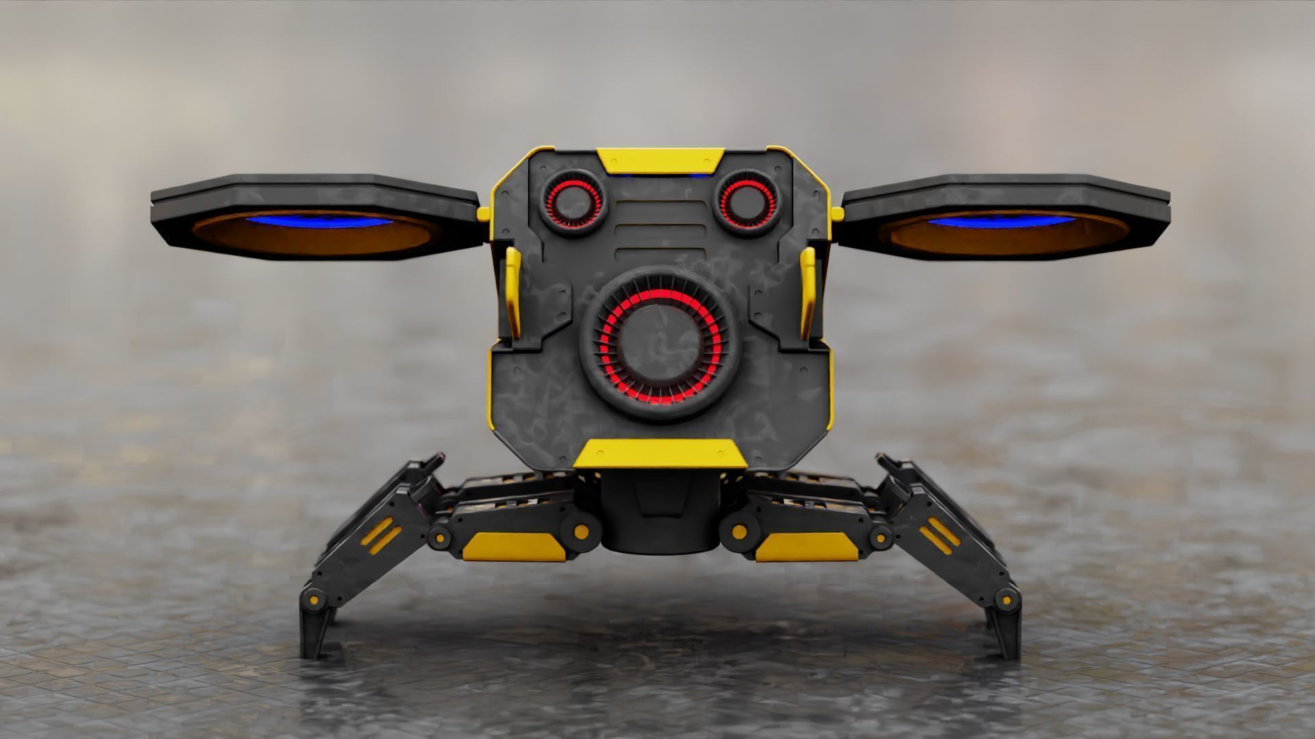 FLY BOT RIGGED 3D model rigged | CGTrader