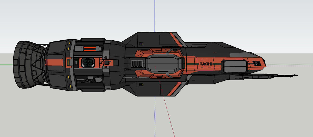 3D model TACHI - Rocinante MCRN Expanse VR / AR / low-poly | CGTrader
