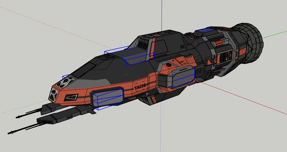 3D model TACHI - Rocinante MCRN Expanse VR / AR / low-poly | CGTrader