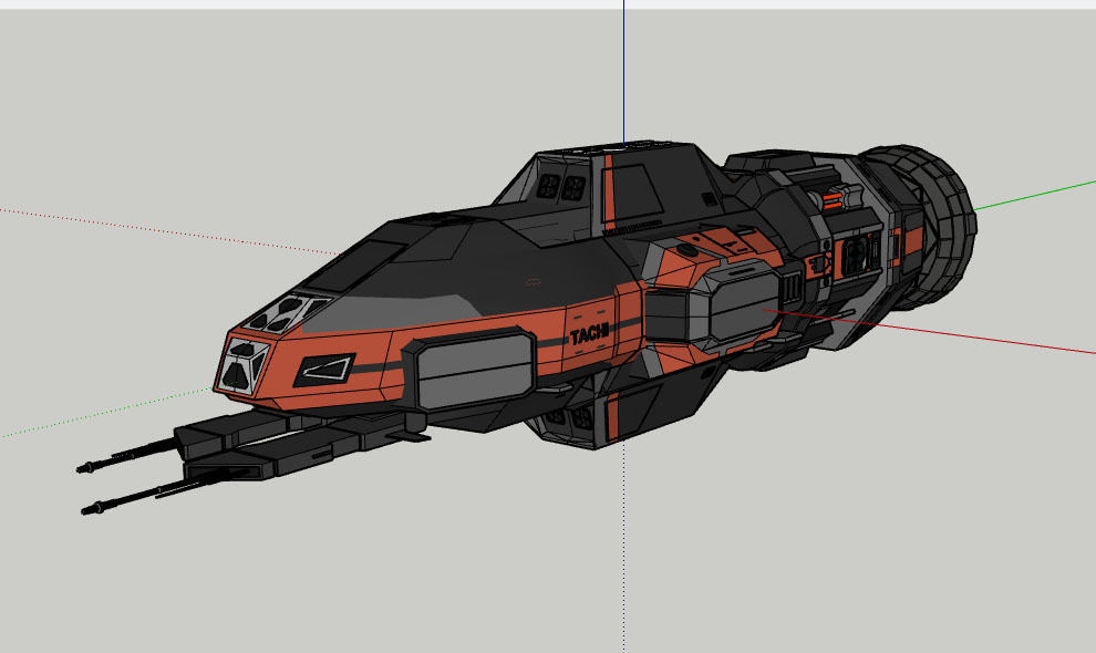 3D model TACHI - Rocinante MCRN Expanse VR / AR / low-poly | CGTrader