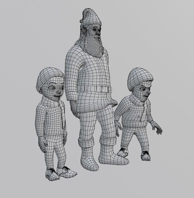 Christmas Character Bundles 3D model animated rigged | CGTrader