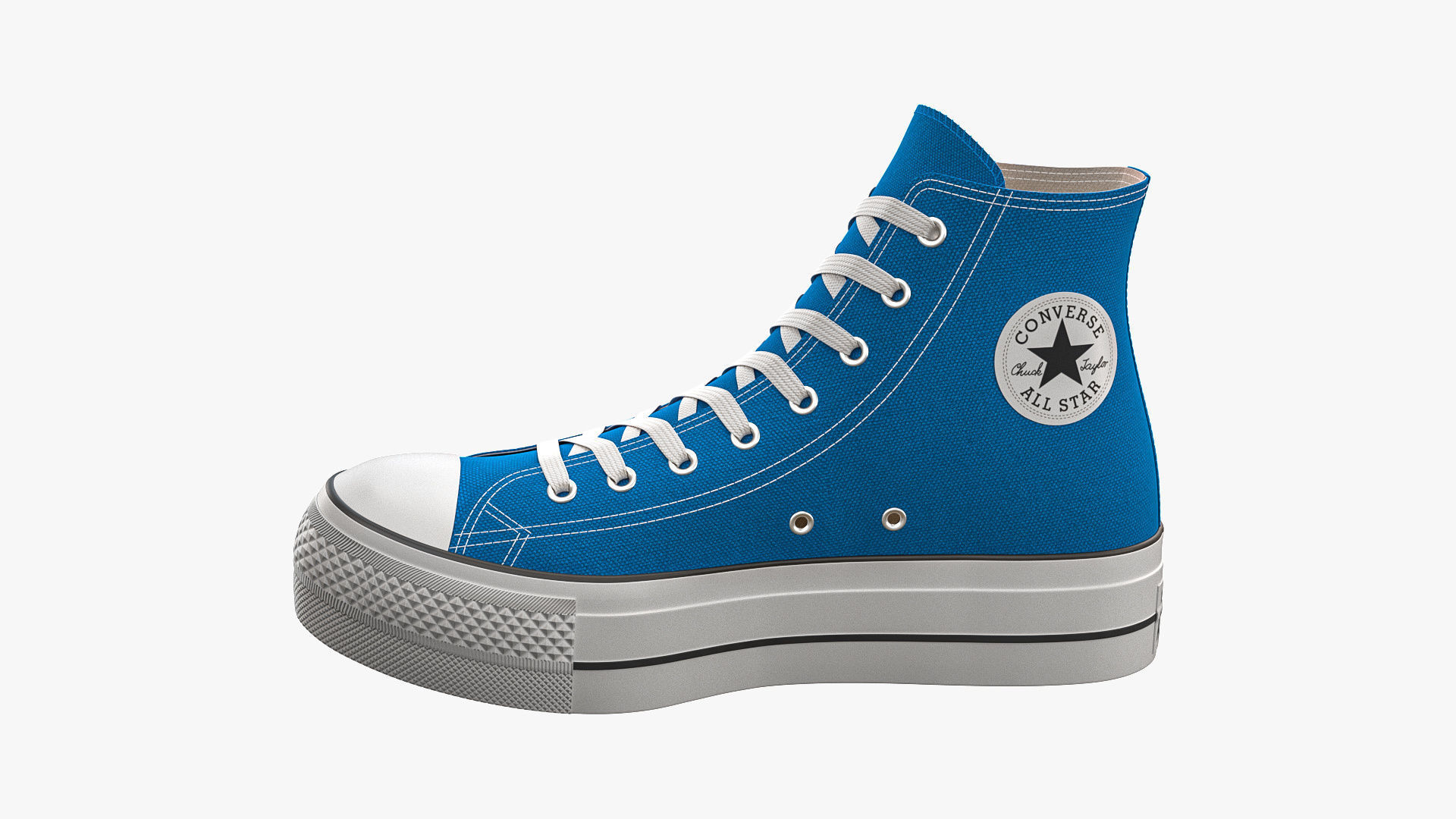 Chuck Taylor All Star Lift Platform High Top Blue 3D model | CGTrader