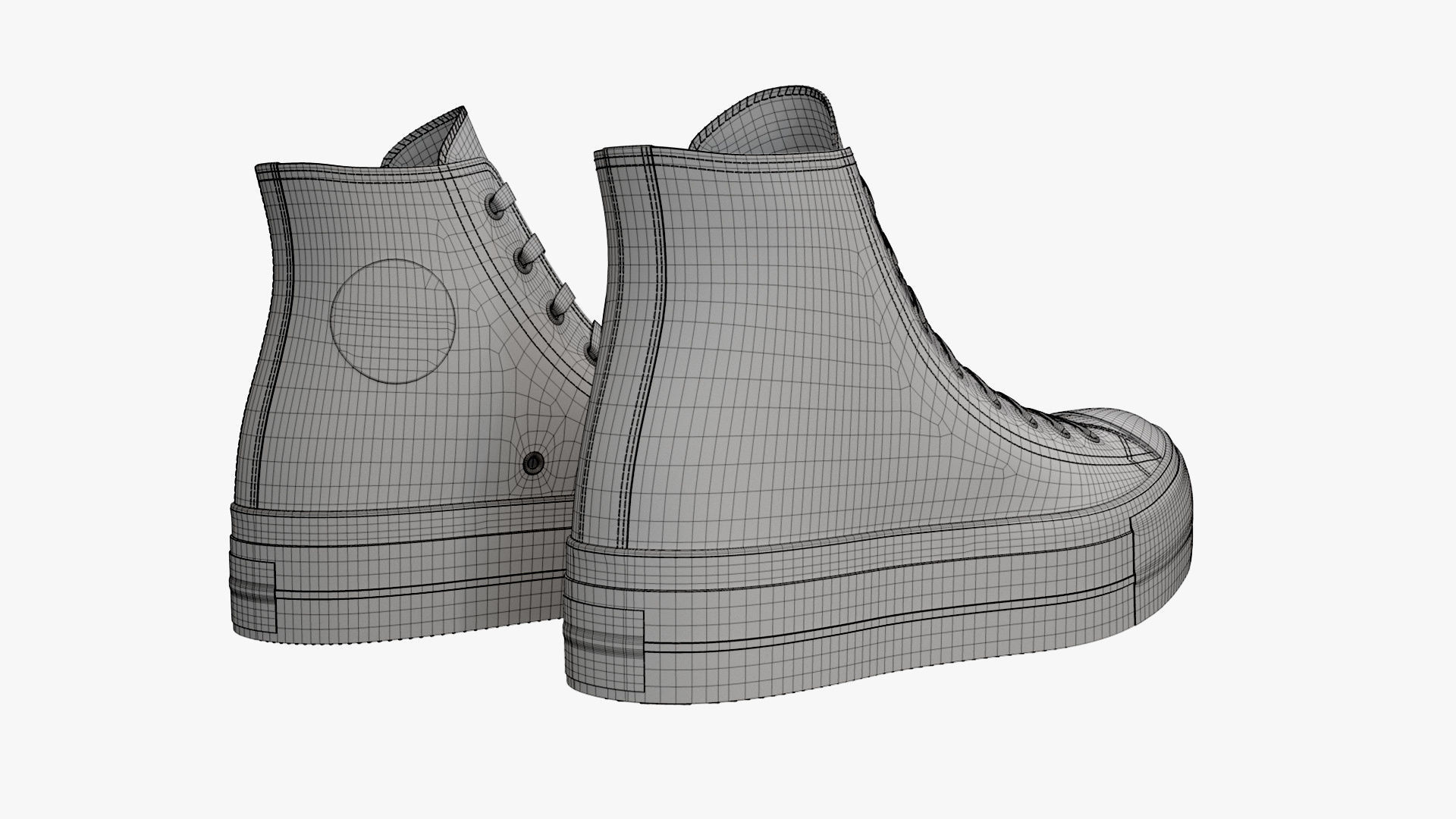 Chuck Taylor All Star Lift Platform High Top Cream 3D model | CGTrader