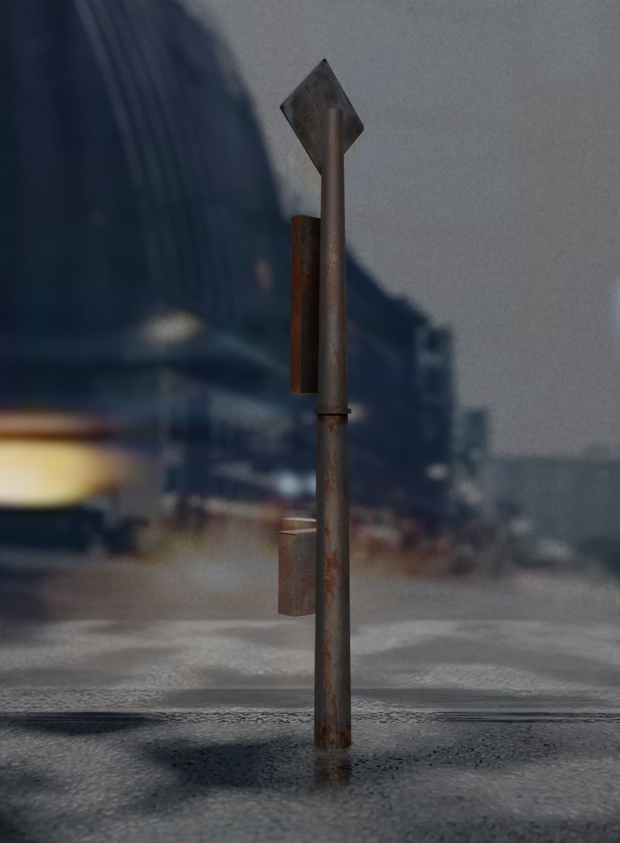 3D model Old Rusty City Traffic Light VR / AR / low-poly | CGTrader