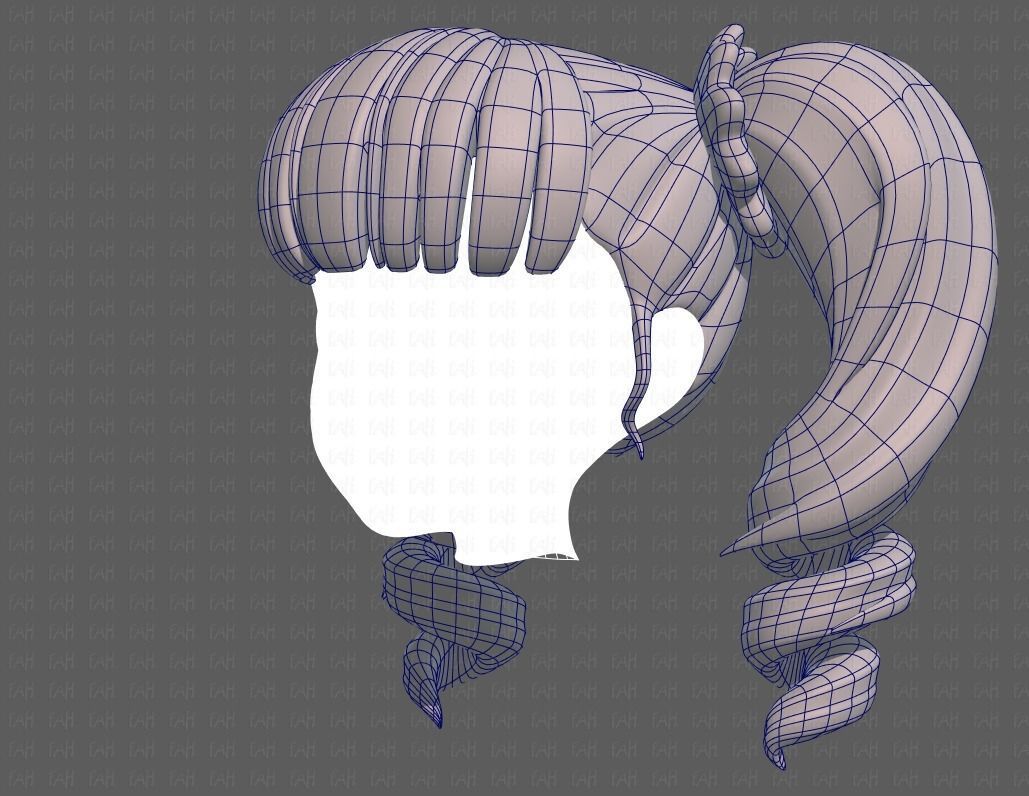3D model Base Hair for girl V27 VR / AR / low-poly | CGTrader
