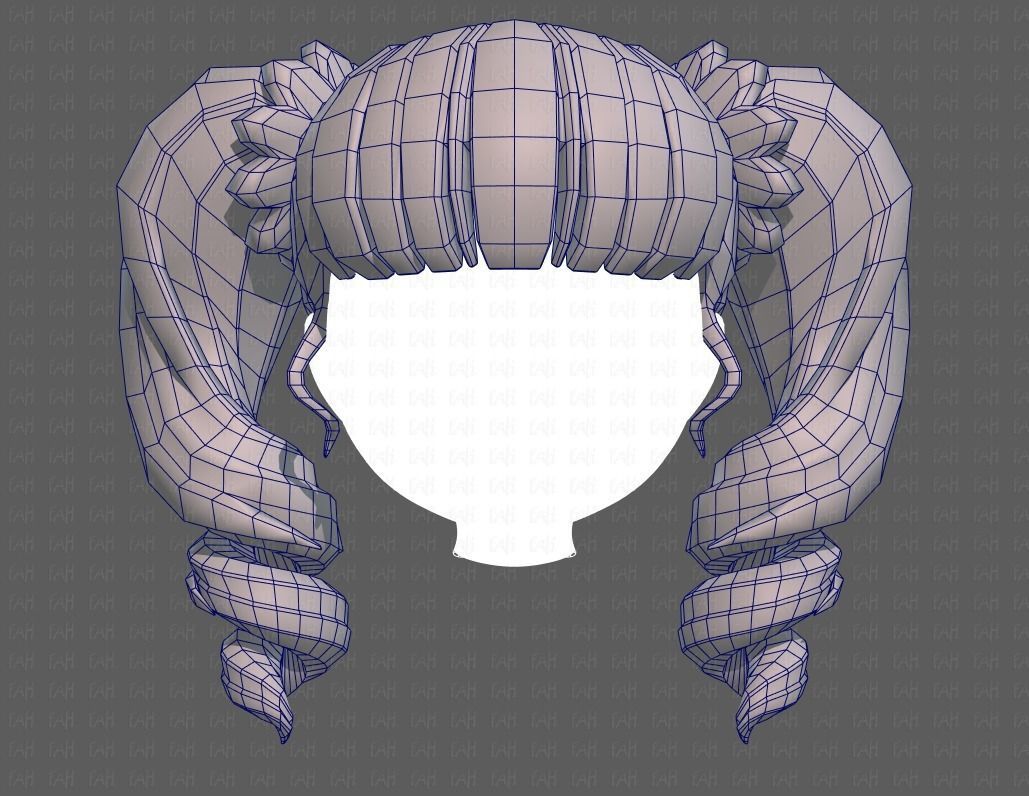 3D model Base Hair for girl V27 VR / AR / low-poly | CGTrader
