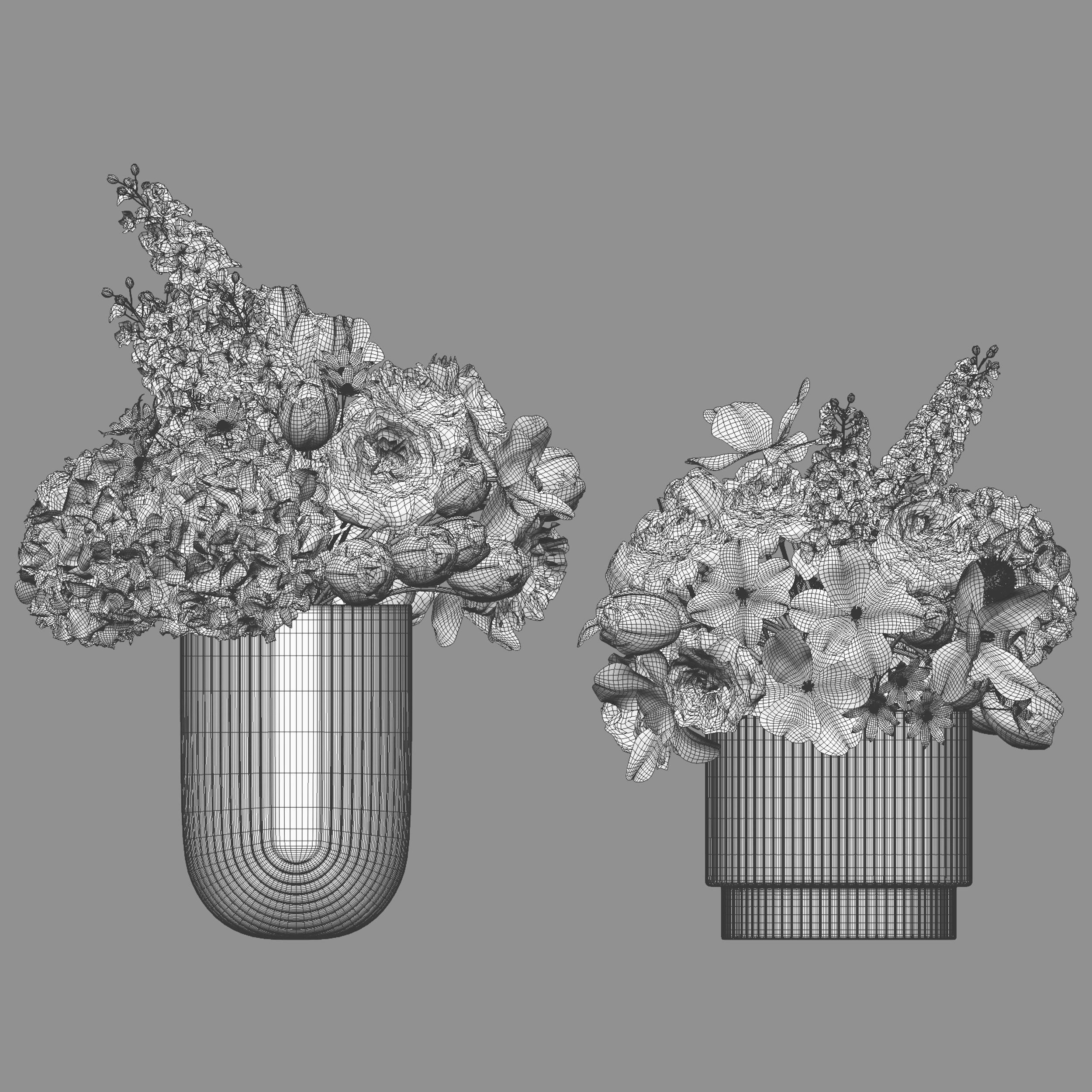 Flower Set 047 Pink flower 3D model | CGTrader