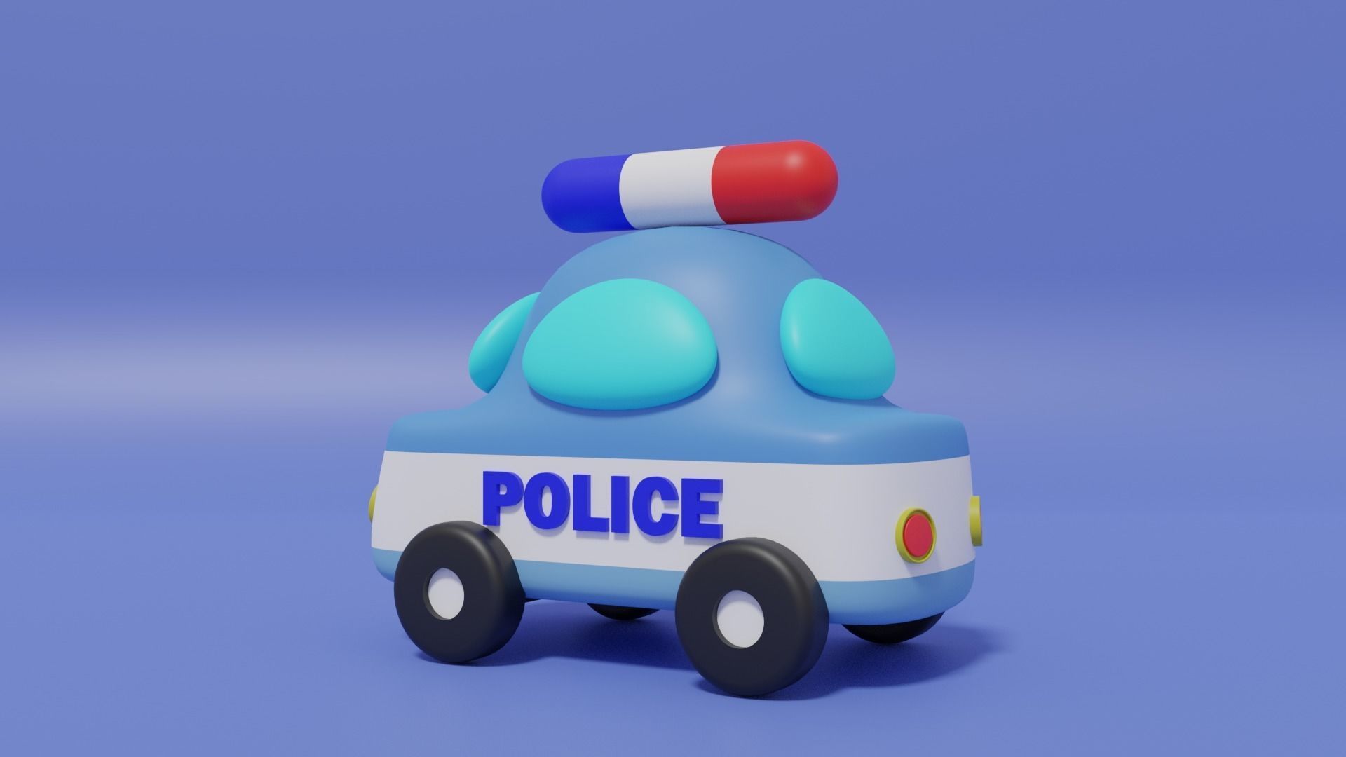 3D model Cartoon Cute Police Car VR / AR / low-poly | CGTrader