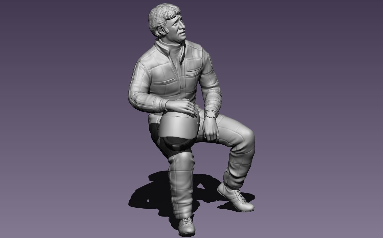 Mario Andretti Racing Driver 3D model 3D printable | CGTrader