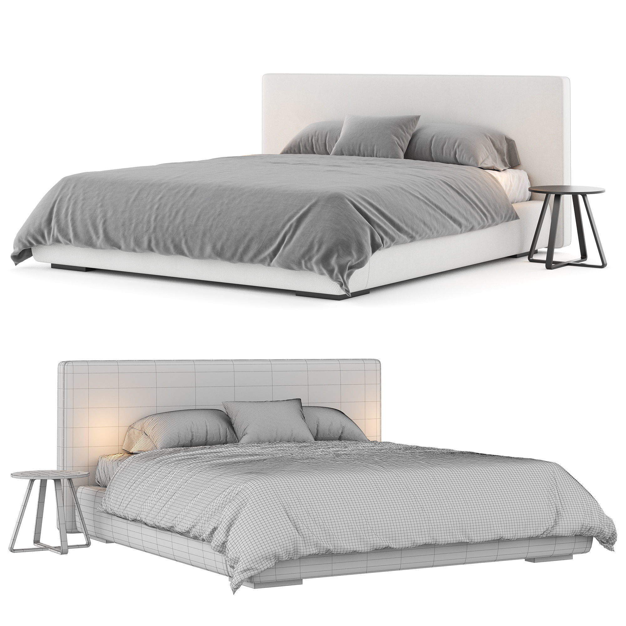 3D model B B Italia Richard Bed VR / AR / low-poly | CGTrader