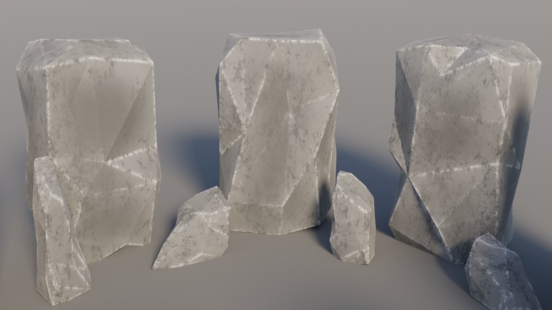3D model 20 Stones Lowpoly VR / AR / low-poly | CGTrader