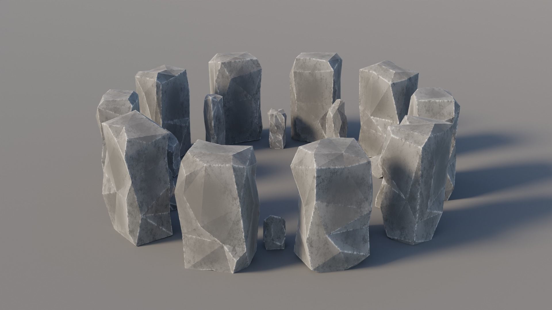 3D model 20 Stones Lowpoly VR / AR / low-poly | CGTrader