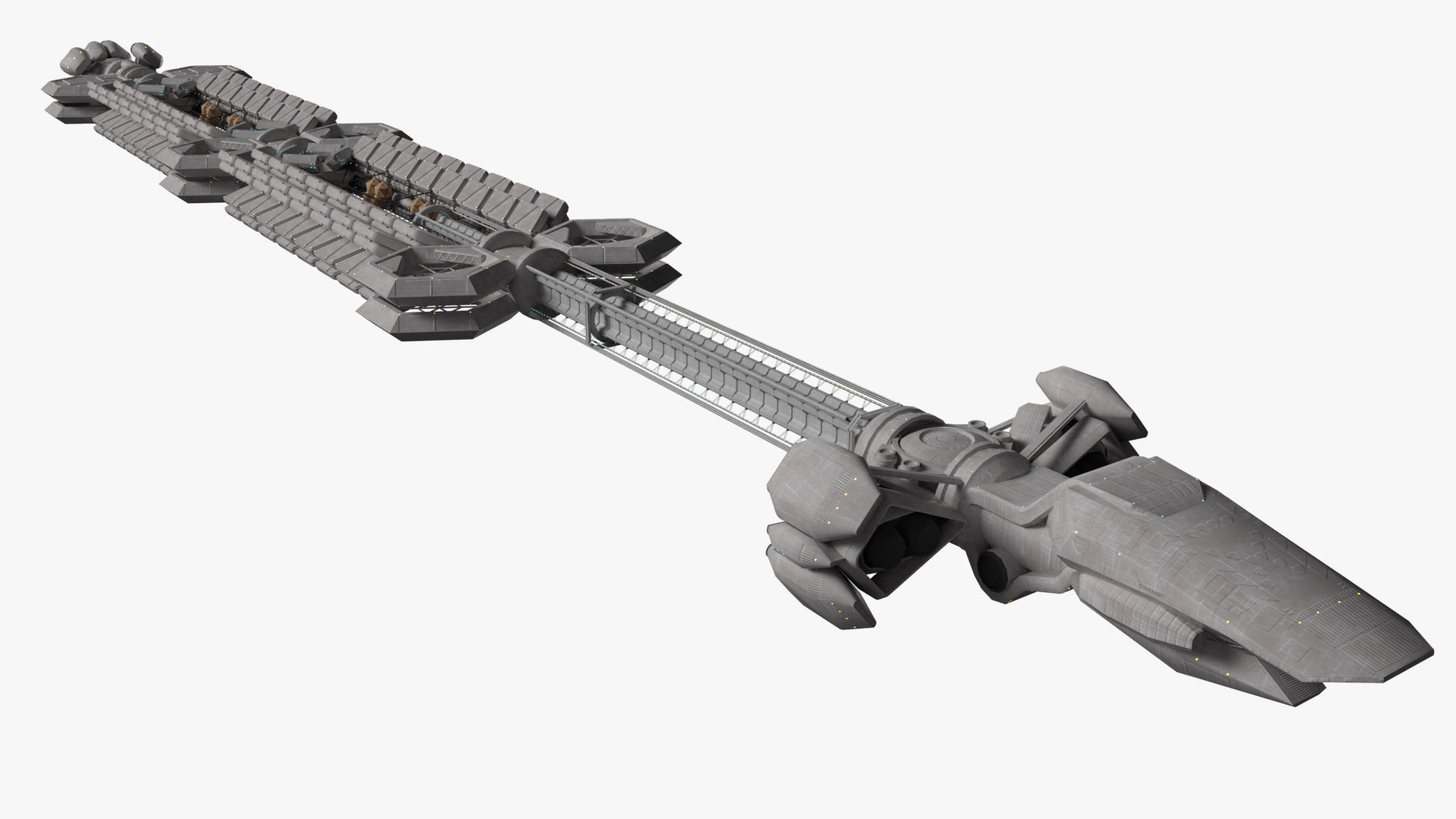 USCSS Covenant spaceship 3D model | CGTrader