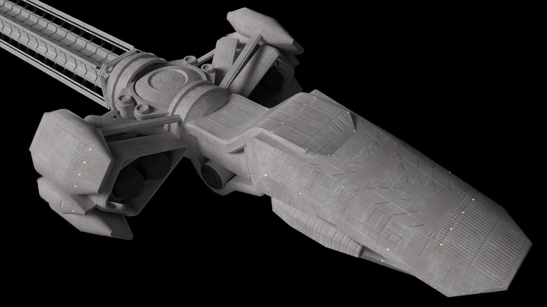 USCSS Covenant spaceship 3D model | CGTrader