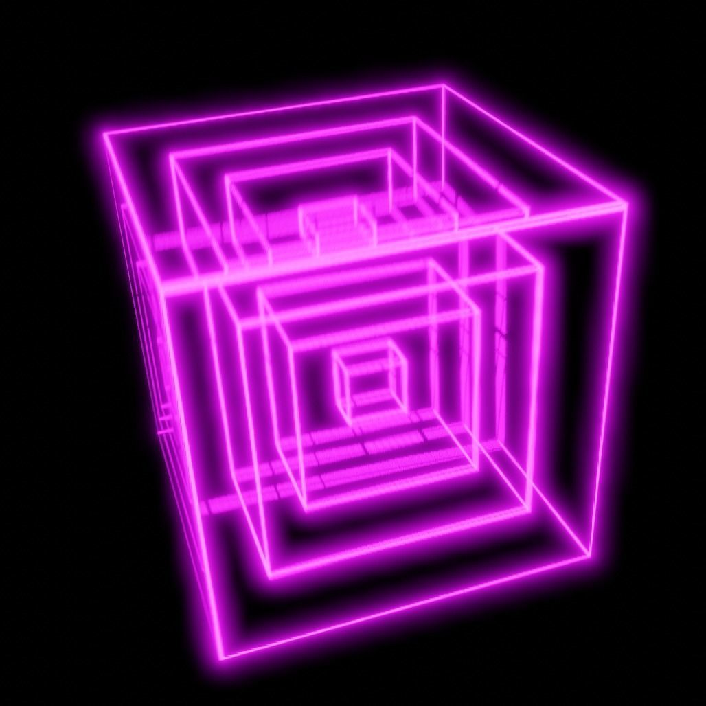 3D model Lighting wireframe Cube animated VR / AR / low-poly | CGTrader