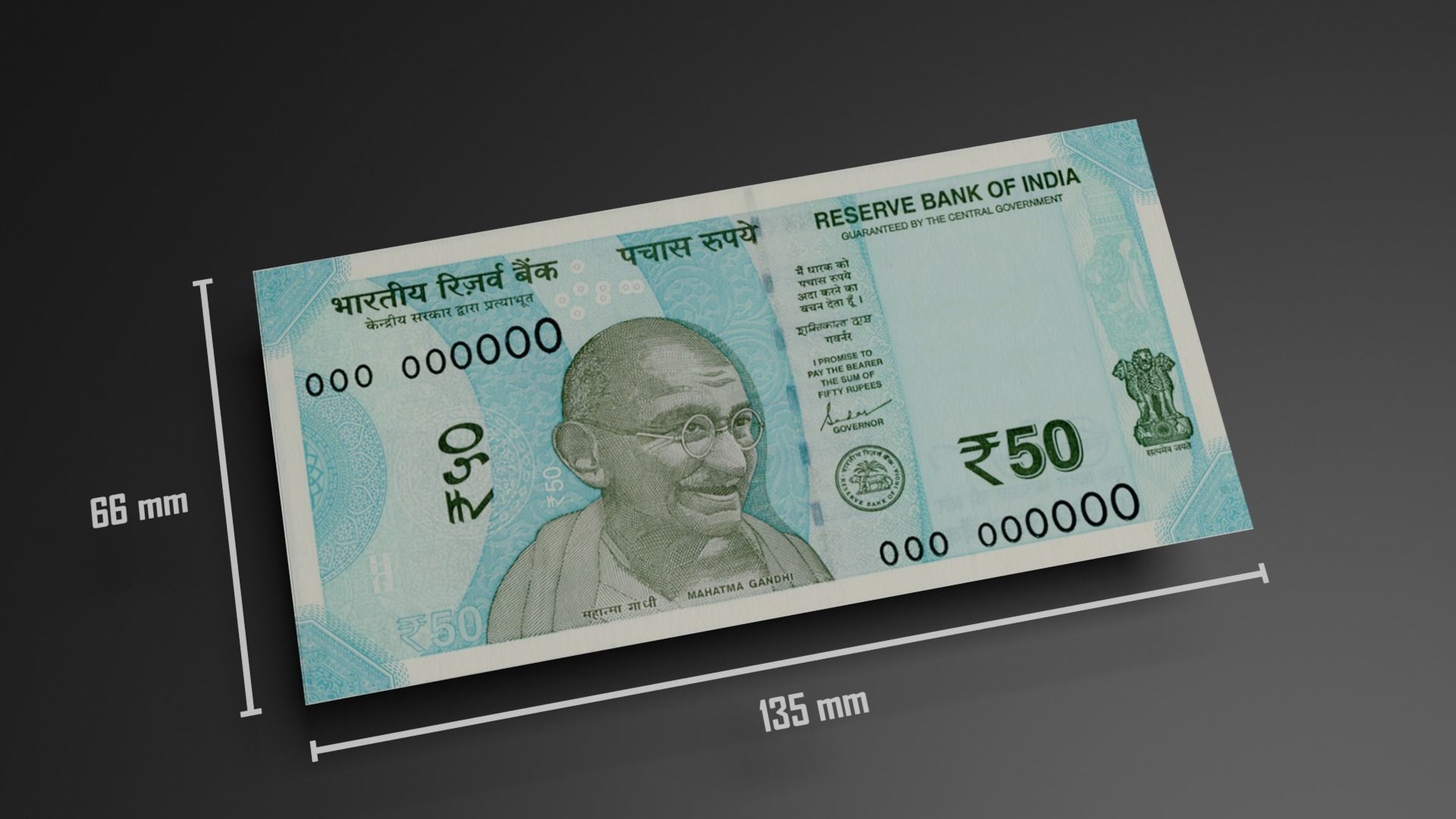 3D model Indian Rupees Note VR / AR / low-poly | CGTrader