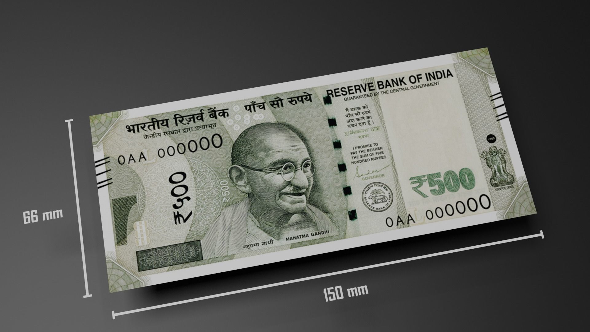 3D model Indian Rupees Note VR / AR / low-poly | CGTrader