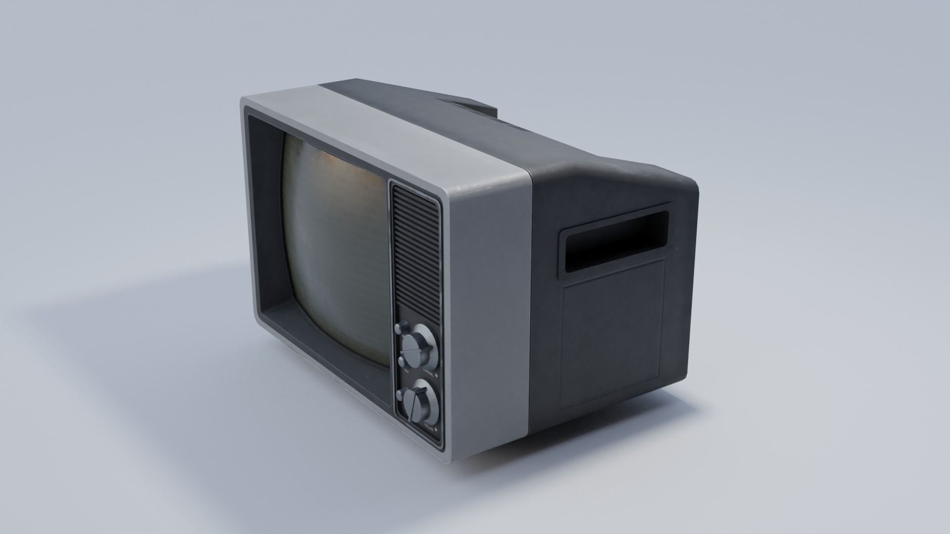 3D model Vintage 2 Tone Box TV with 4K Textures VR / AR / low-poly ...