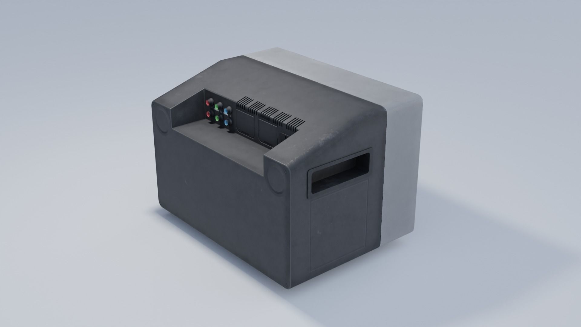 3D model Vintage 2 Tone Box TV with 4K Textures VR / AR / low-poly ...