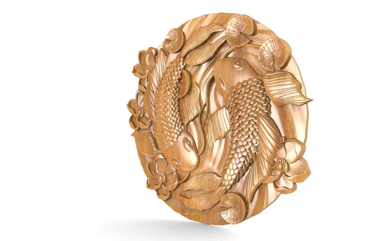 Fishes CNC 3D model 3D printable | CGTrader