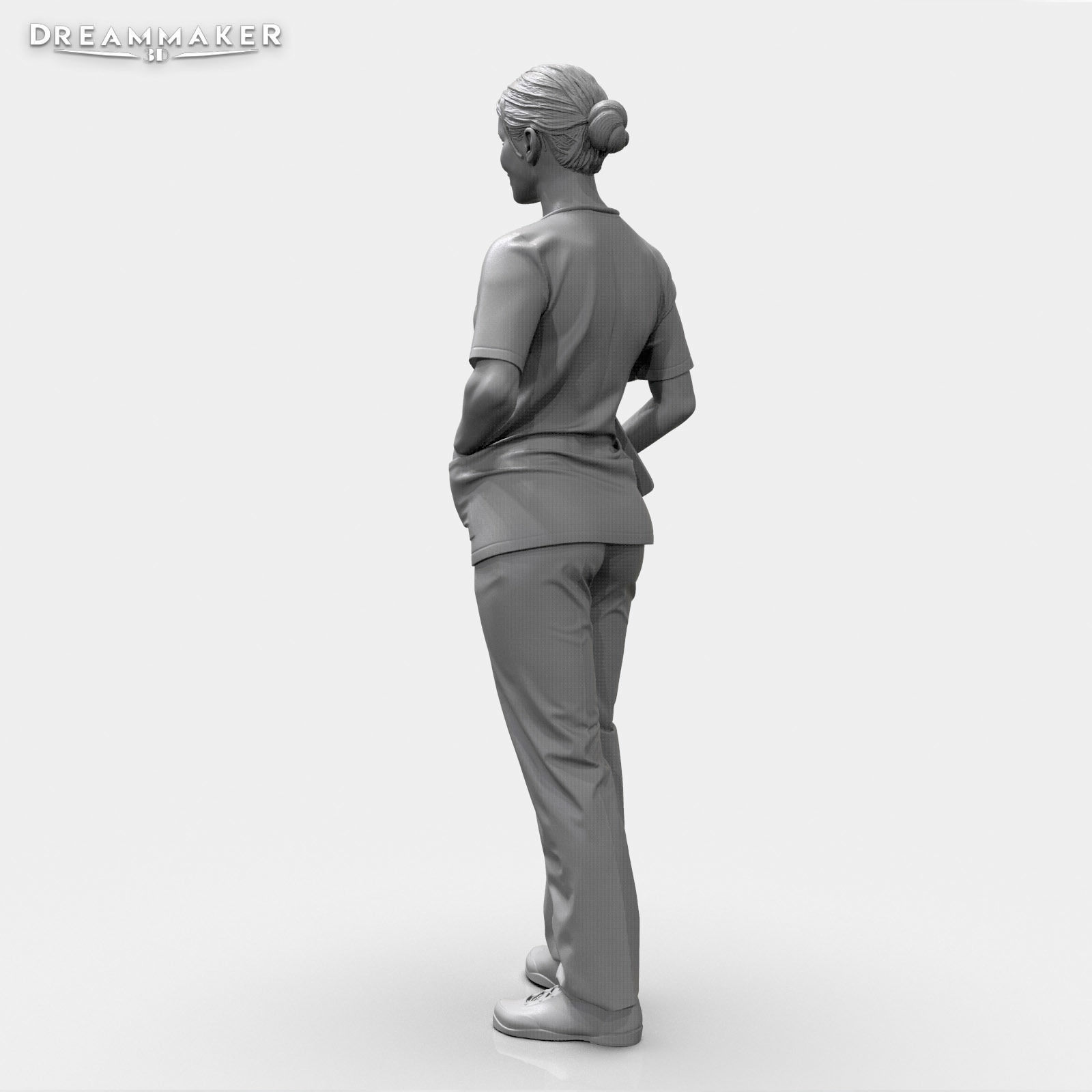 Female nurse 3D model 3D printable | CGTrader