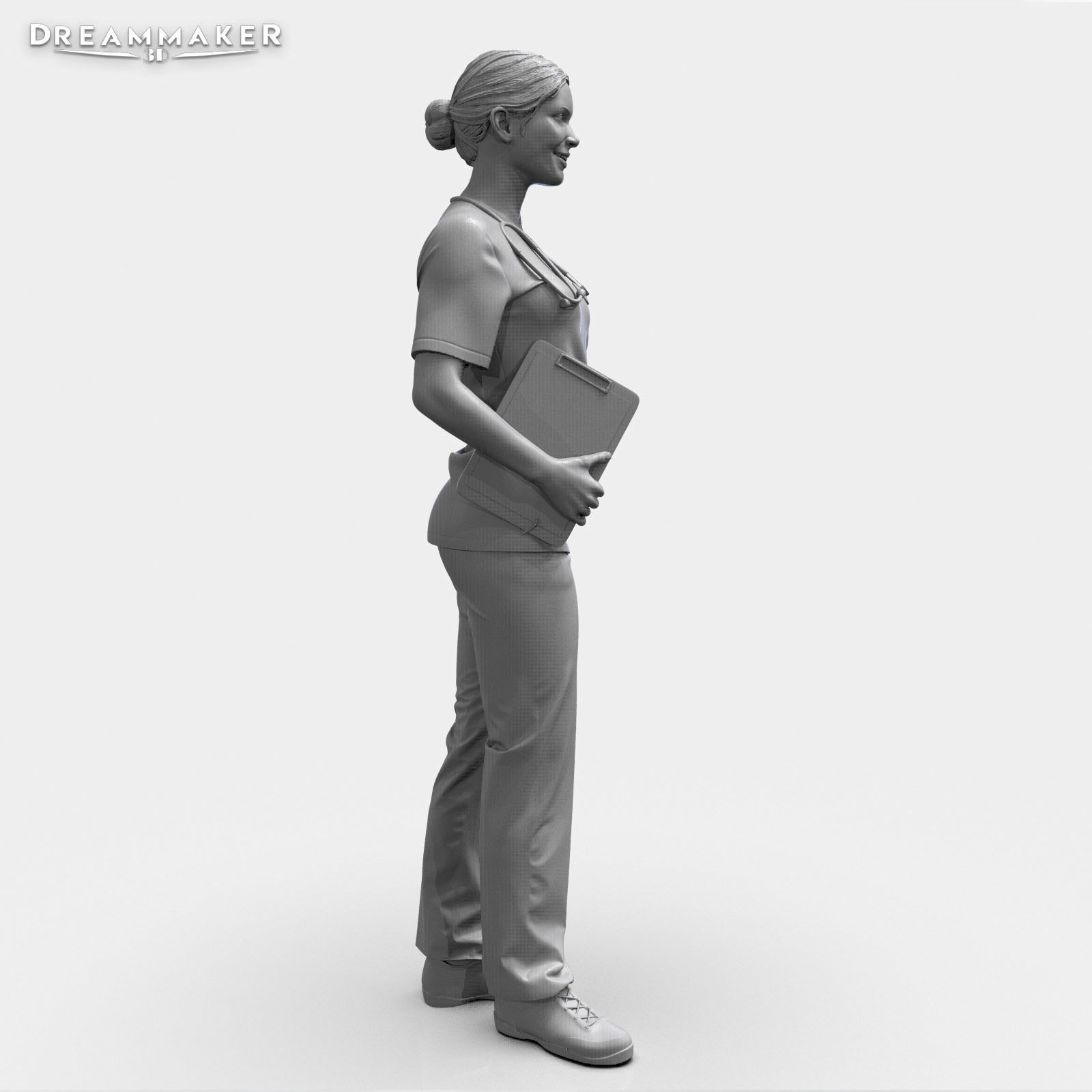 Female nurse 3D model 3D printable | CGTrader