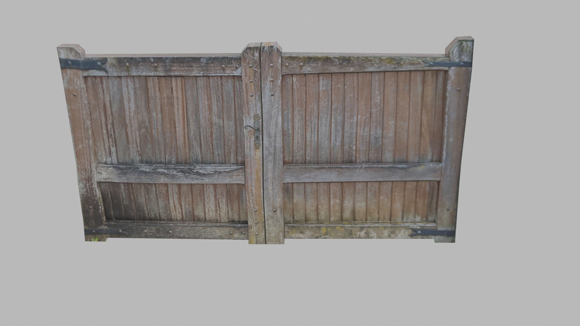 Weathered Wooden Gate - Very Low Poly 3D Model free VR / AR / low-poly ...
