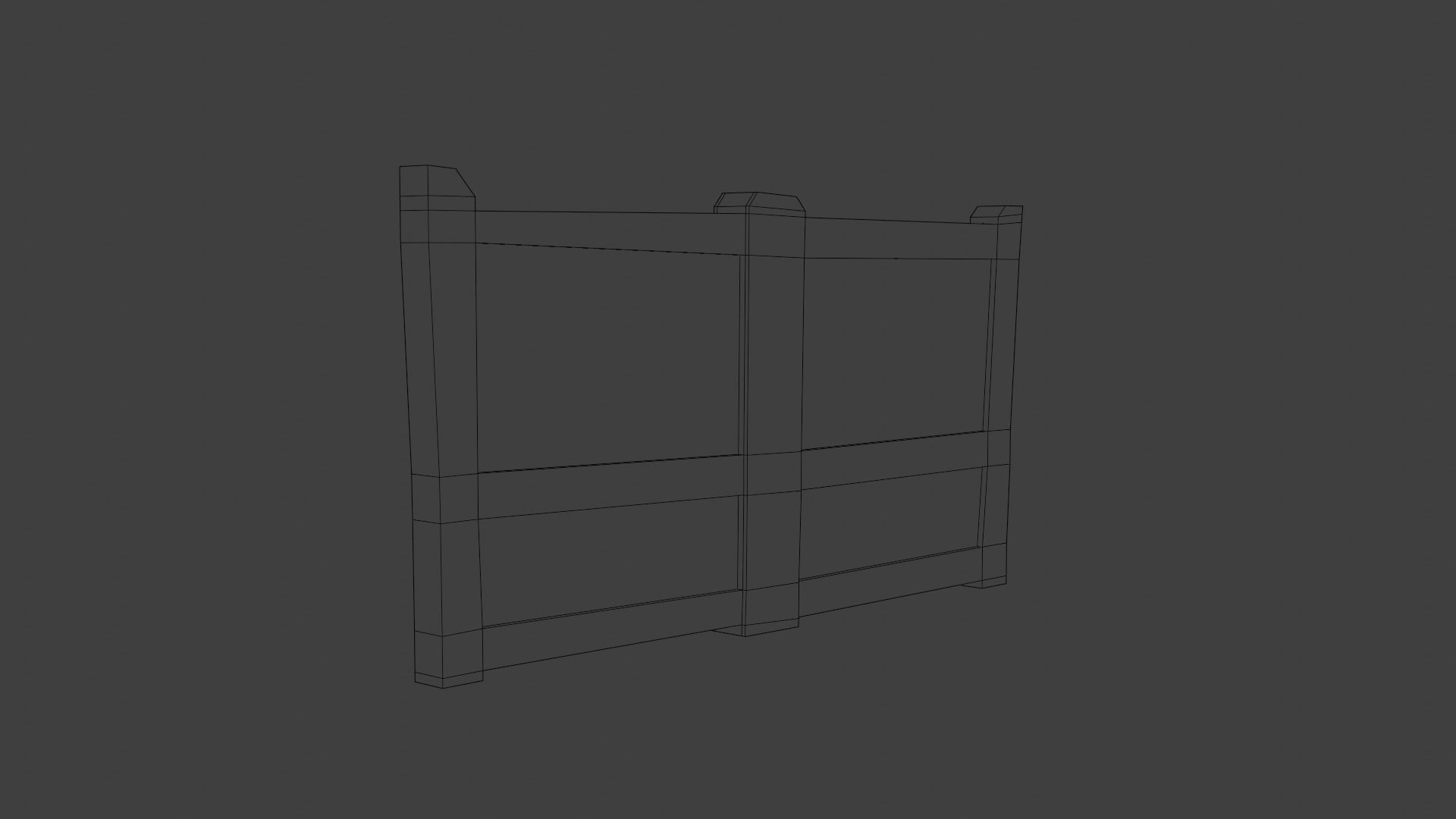 Weathered Wooden Gate - Very Low Poly 3D Model free VR / AR / low-poly ...