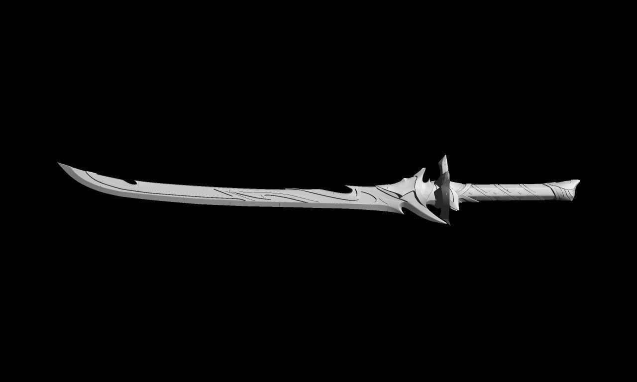 genshin impact Kagotsurube Isshin kazuha sword 3D model 3D printable ...