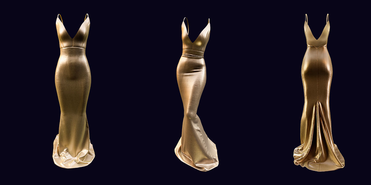 7 Prom Dresses Vol1 3D model | CGTrader