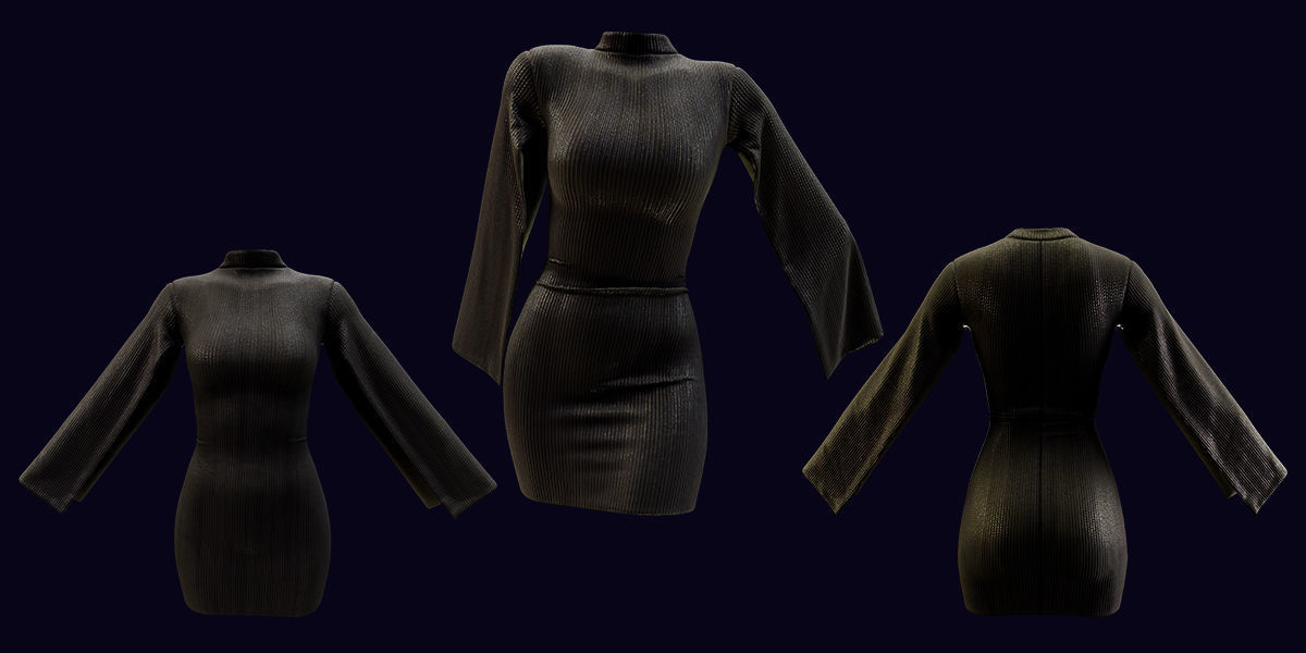 7 Prom Dresses Vol1 3D model | CGTrader