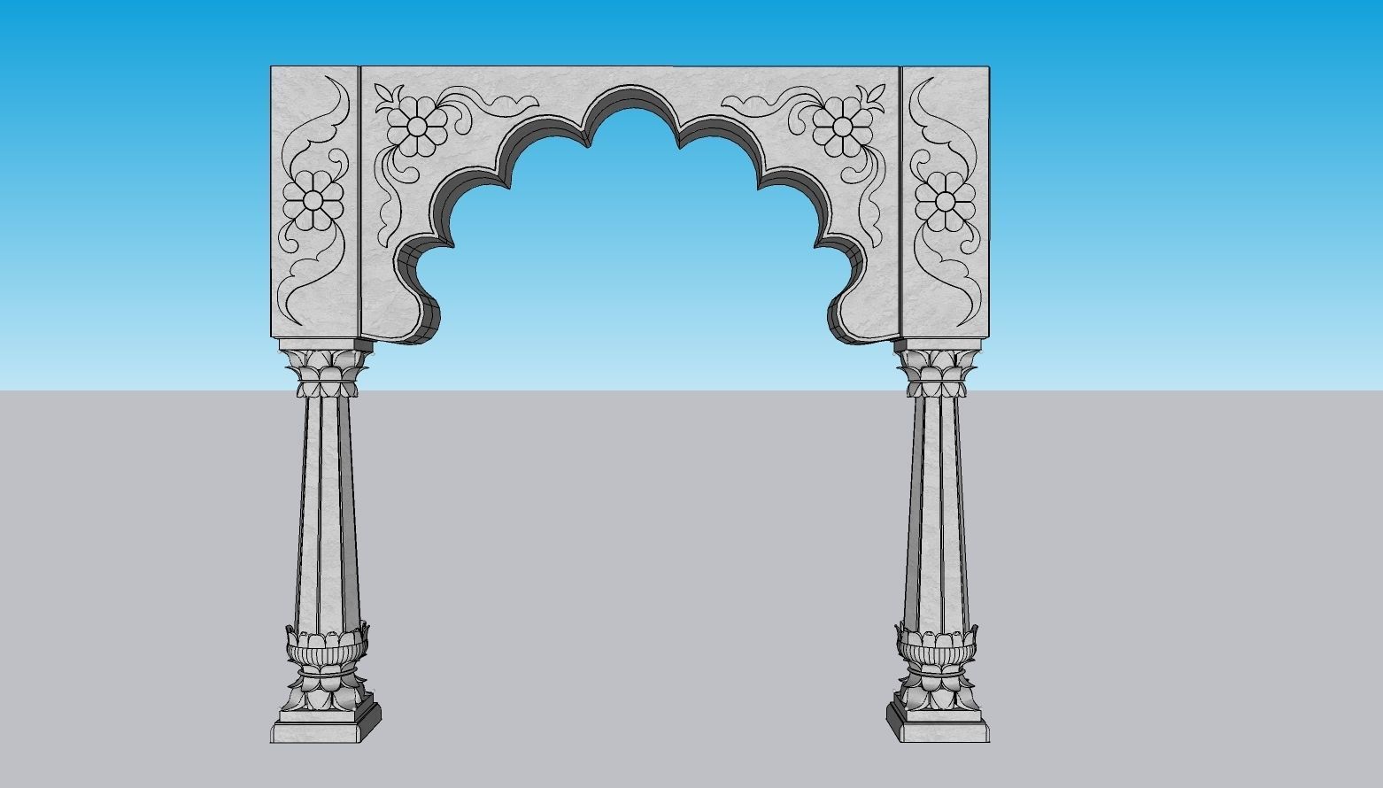 indian stone arch 3D model | CGTrader