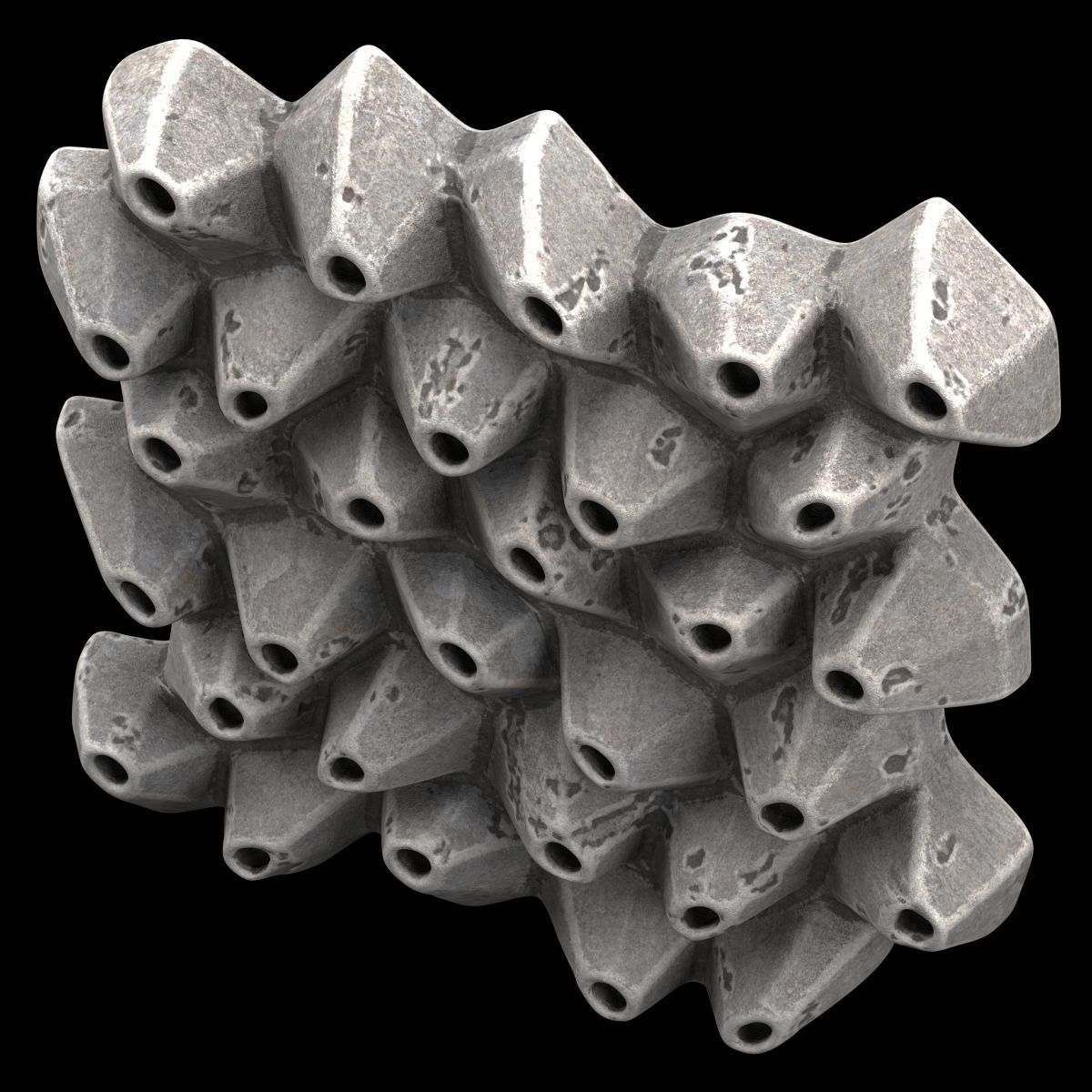 Panel hole coral n1 3D model | CGTrader