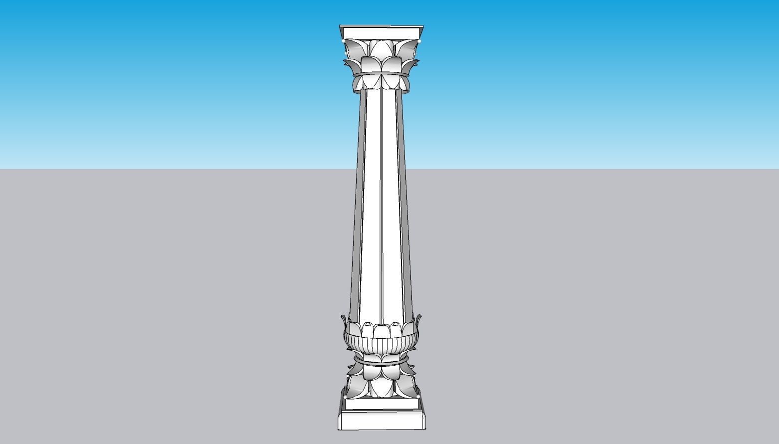 indian jodhpuri stone piller column 3D model | CGTrader