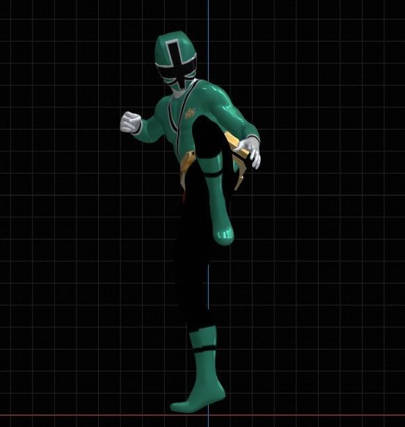 Samurai Power Rangers Male Pack 3D model rigged | CGTrader